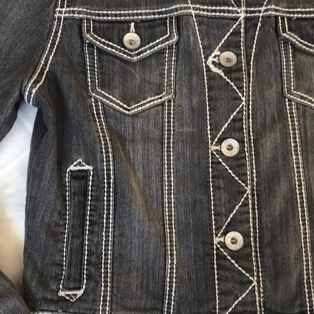 Maurice’s Black Ivory Stitched Denim Jacket - Gem